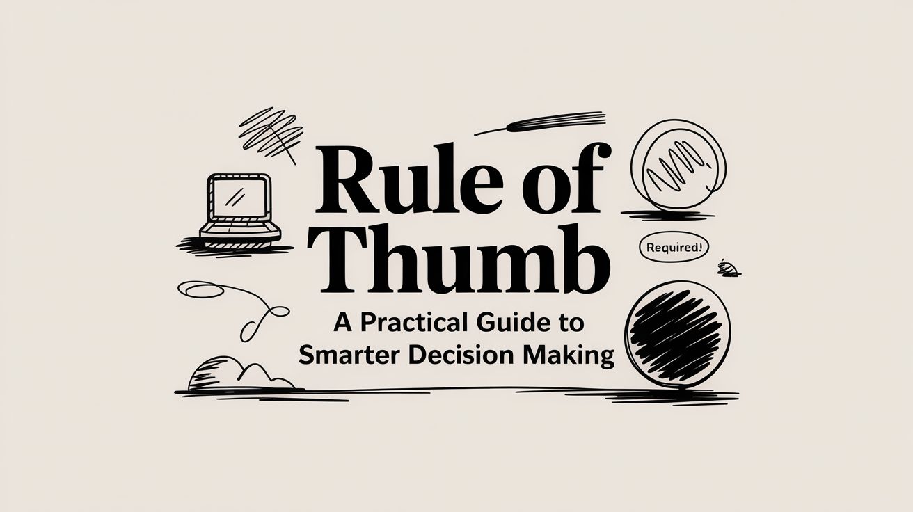 Rule of Thumb A Practical Guide to Smarter Decision Making